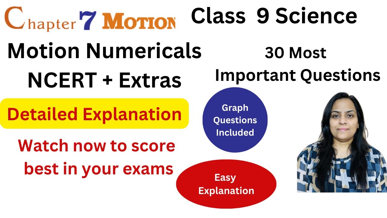 Class 9 Science | Motion Numericals | 30 Most Important Questions ...