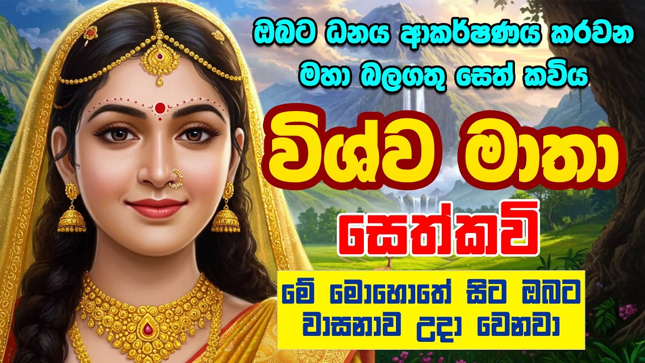 Wishawa Matha Seth Kavi | ඔබ ඉල්ලන දේ විශ්වය ලබා දෙයි | Wishwa Matha ...