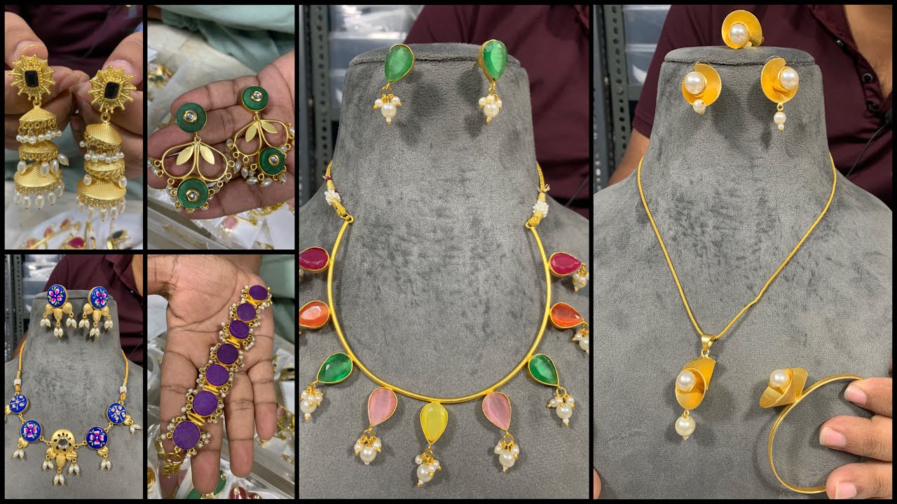 Matte Gold Brass Jewellery Wholesale | Matte Gold Jewellery | Original ...