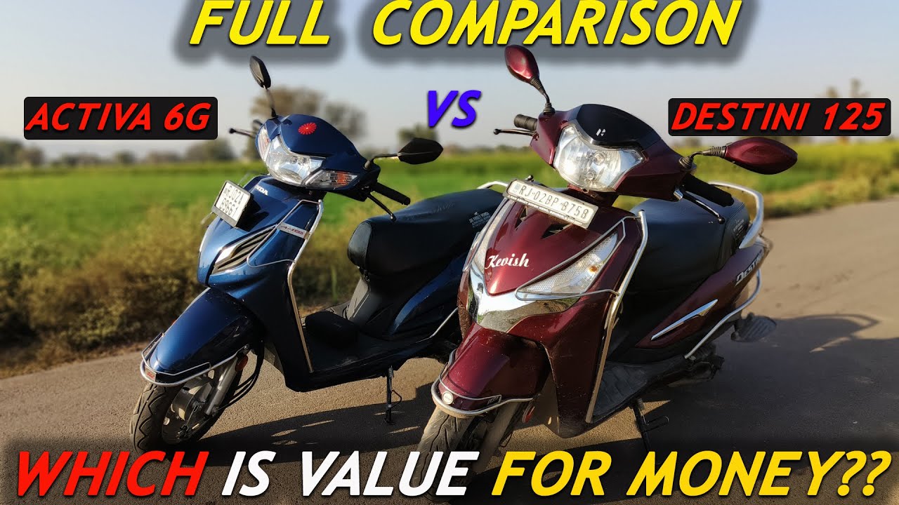 2023 Honda Activa Vs Hero Destiny 125 : कौनसी खरीदना अच्छा होगा?? - YouTube