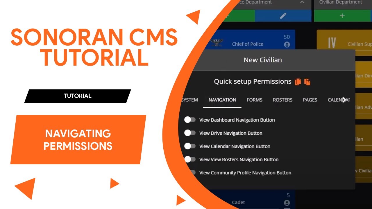 Sonoran CMS Tutorial 14: Navigation Permissions - YouTube