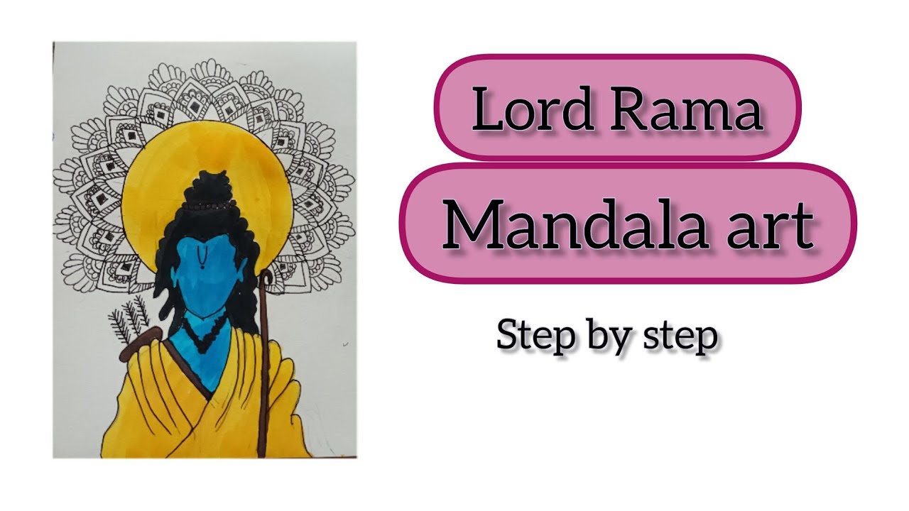 Lord Rama Mandala art🤩🥰😍step by step | easy to draw | must watch - YouTube