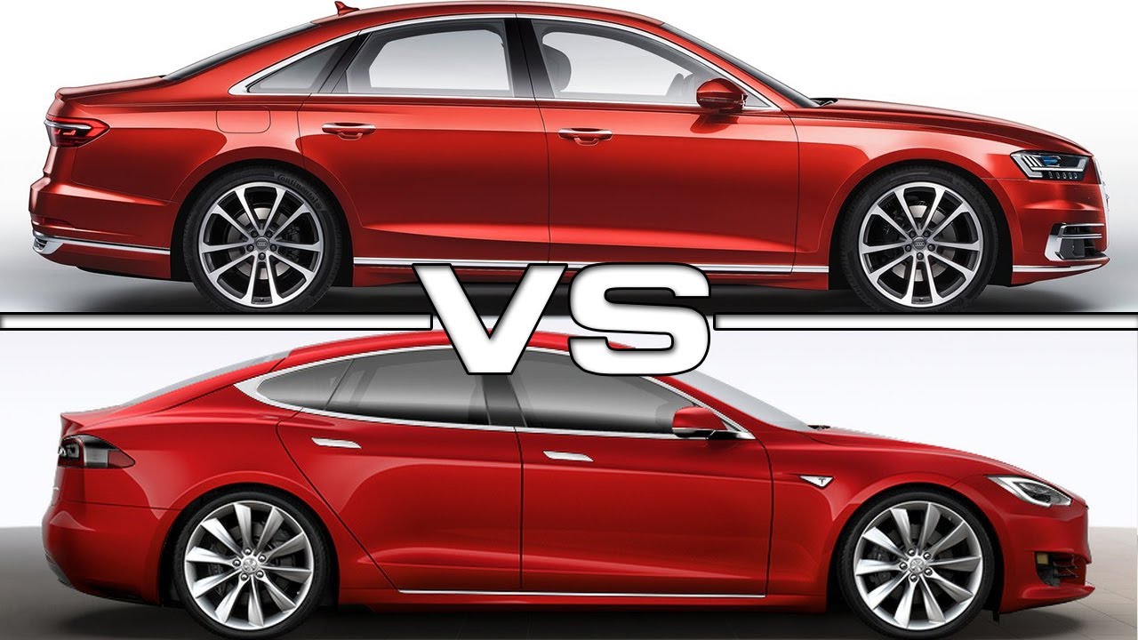 2018 Audi A8 vs 2017 Tesla Model S - YouTube