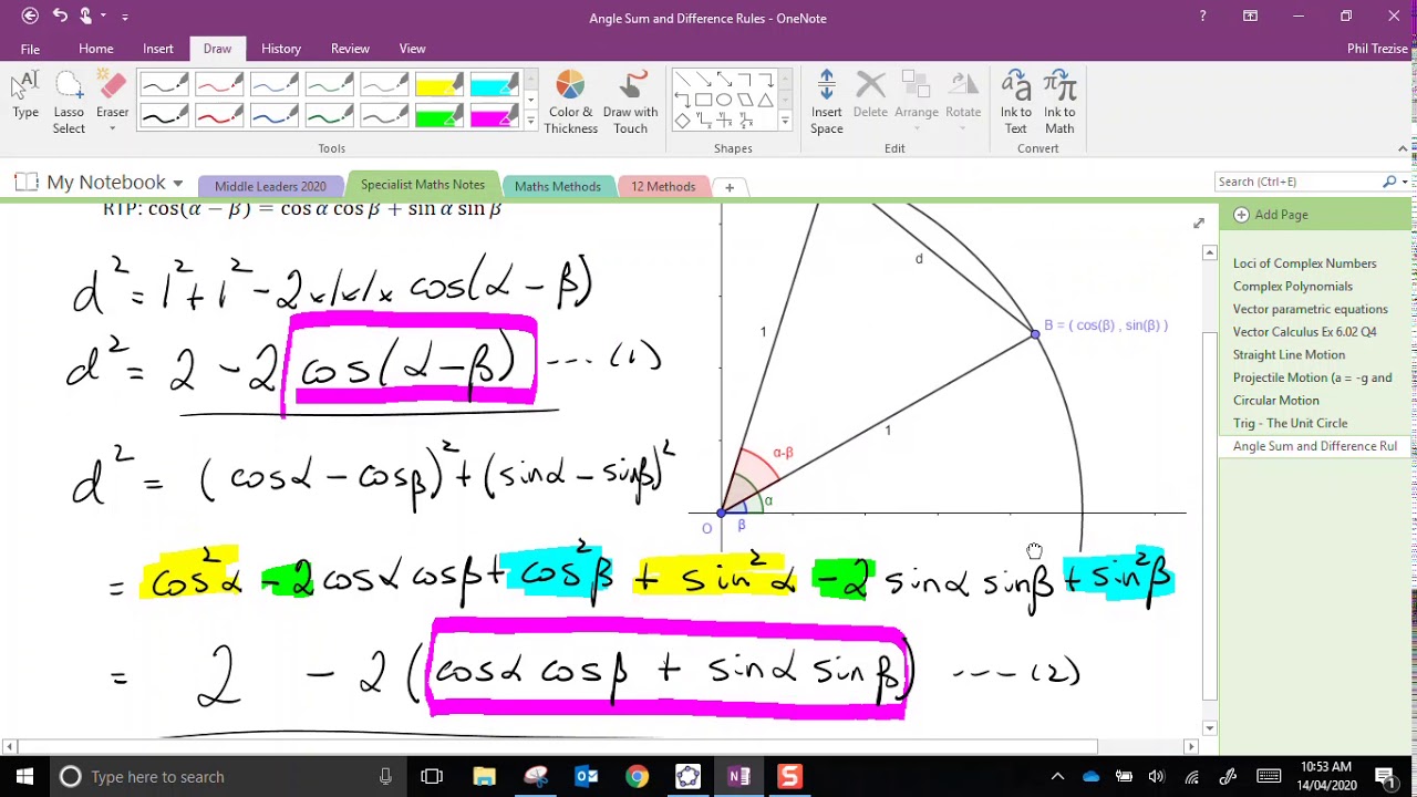 Angle Sum and Difference Rules - YouTube