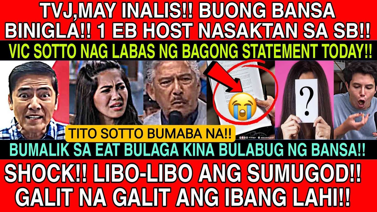 BUMAHA ANG LUHA😭1EB HOST,NASAKTAN SA SUGOD BAHAY TVJ,MAY INALIS NA LIBO-LIBO SUMUGOD TITO SEN ...