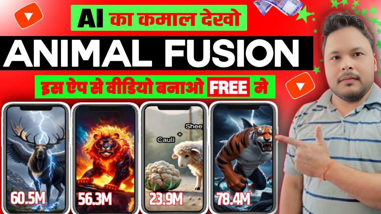 🦁+🐯=🤯 AI से Animal Fusion Video ऐसे बनाएं || how to make ai animal ...