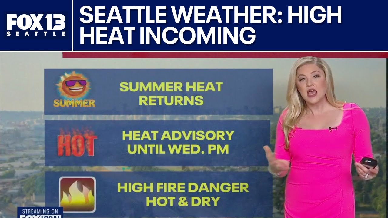 Seattle weather: Heat and high temps Wednesday | FOX 13 Seattle - YouTube