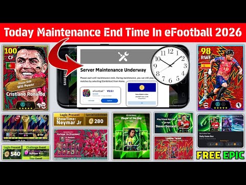 Maintenance End Time Today In eFootball 2026 Mobile | Pes Server Maintenance | Maintenance End Time