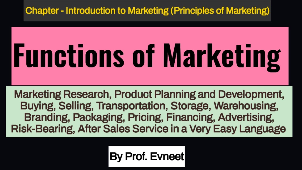 #2| Functions of Marketing I Marketing Functions in marketing ...