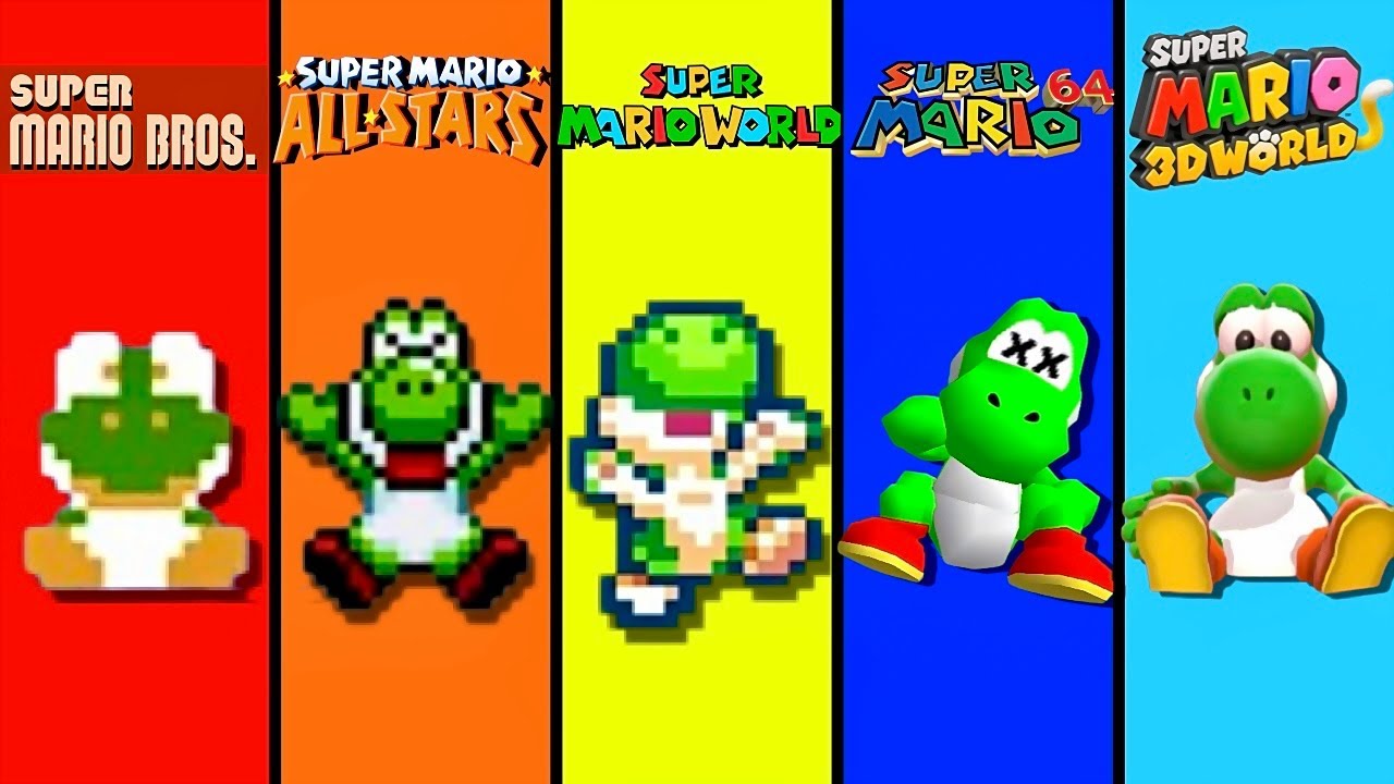 Evolution of Yoshi Dying & Game Over in Mario Games - YouTube