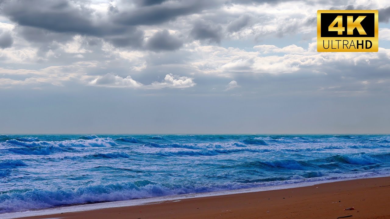 ⚡ Dynamic Sea Waves • 12-Hour 4K Live Stream • Energizing Background ...