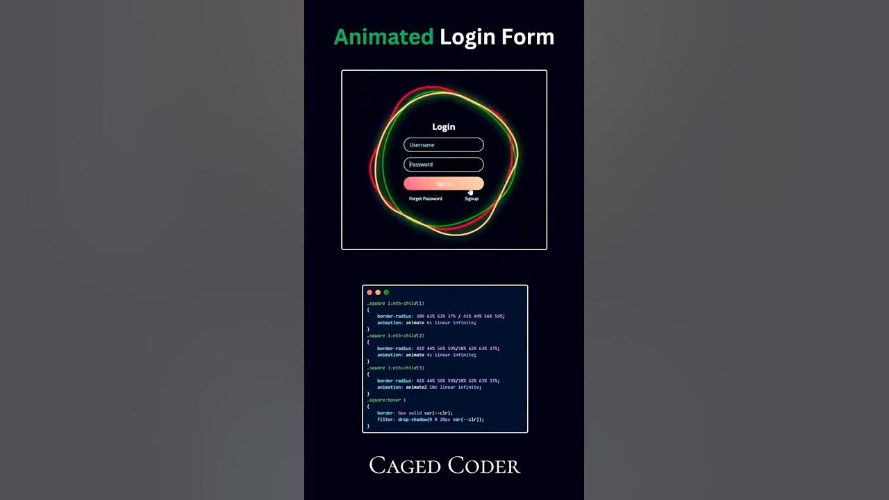Animated login form using css #webdevelopment #css #html #css3 #htmlcss #webdesign - YouTube