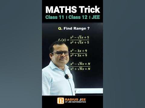 How to Find Range of Rational Function? । Class 12 JEE Maths। S-129 #maths #jee #shorts - YouTube