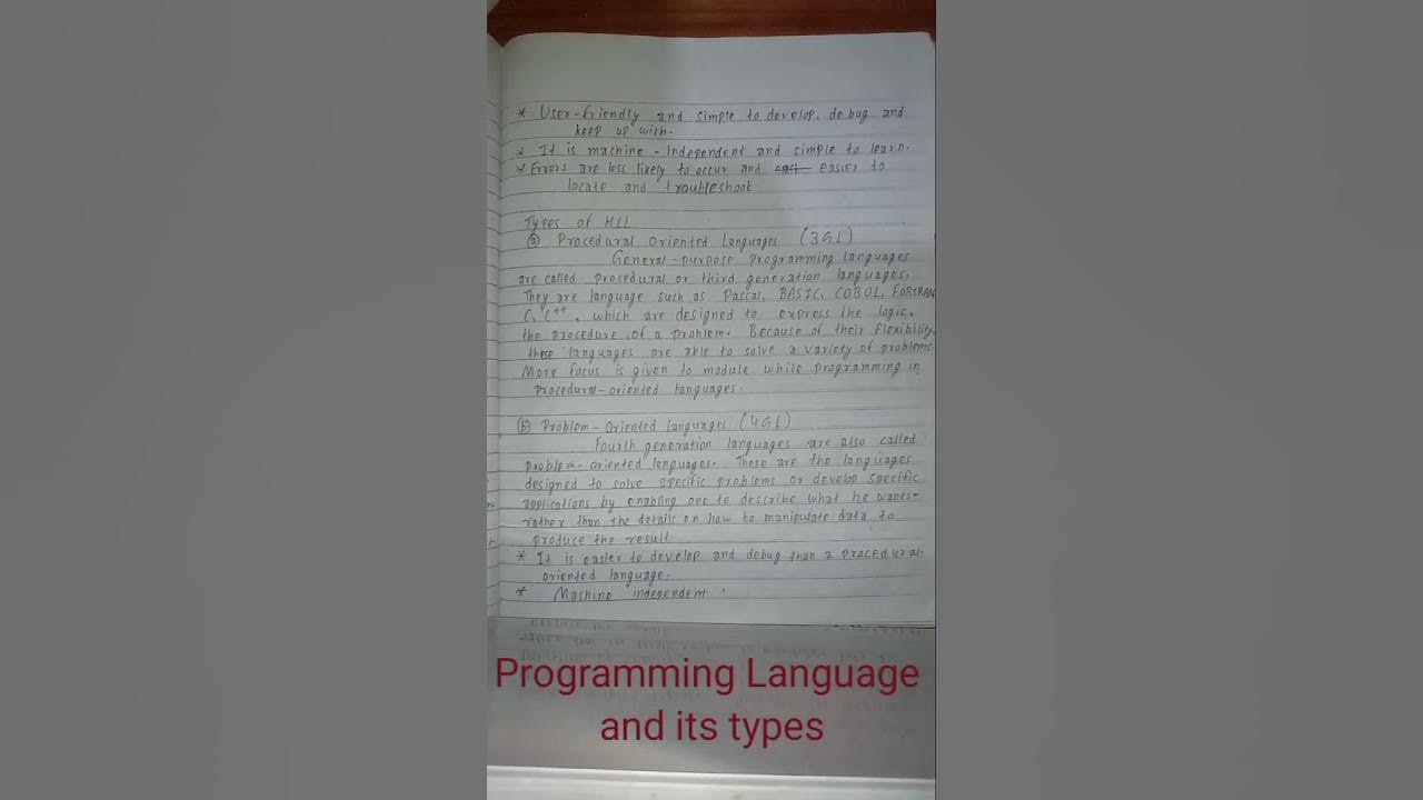 Programming language on computer #computer #notes # low level language ...