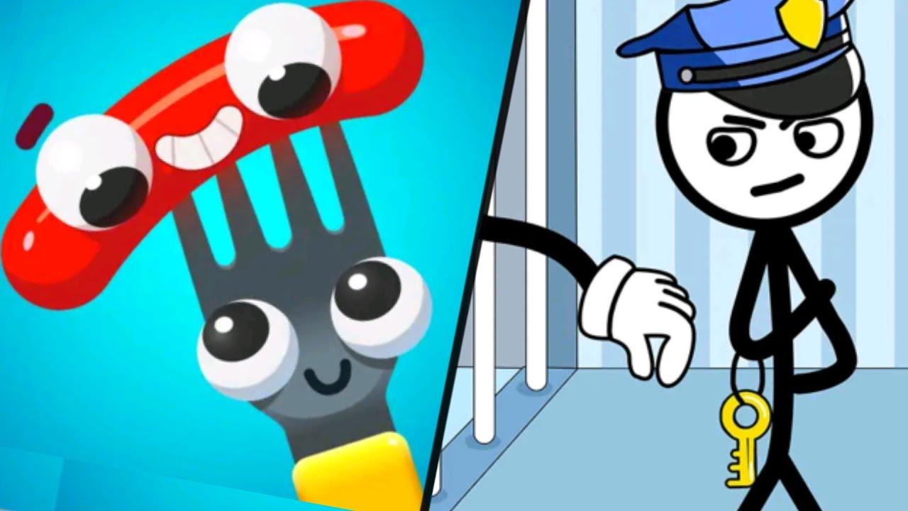Play Trending Gameplay FORK N SAUSAGE vs THIEF PUZZLE GAMES Satisfying ...