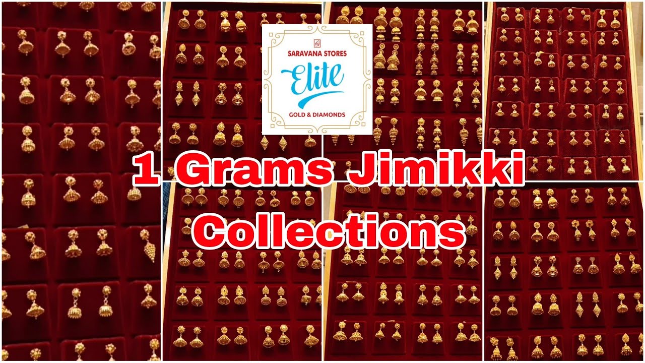 1 to 16 Grams Gold Jimikki Collections With Grams | Gold Wedding ...