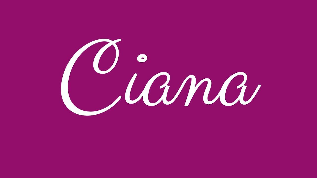 Ciana English Cursive Handwriting Tutorial - YouTube