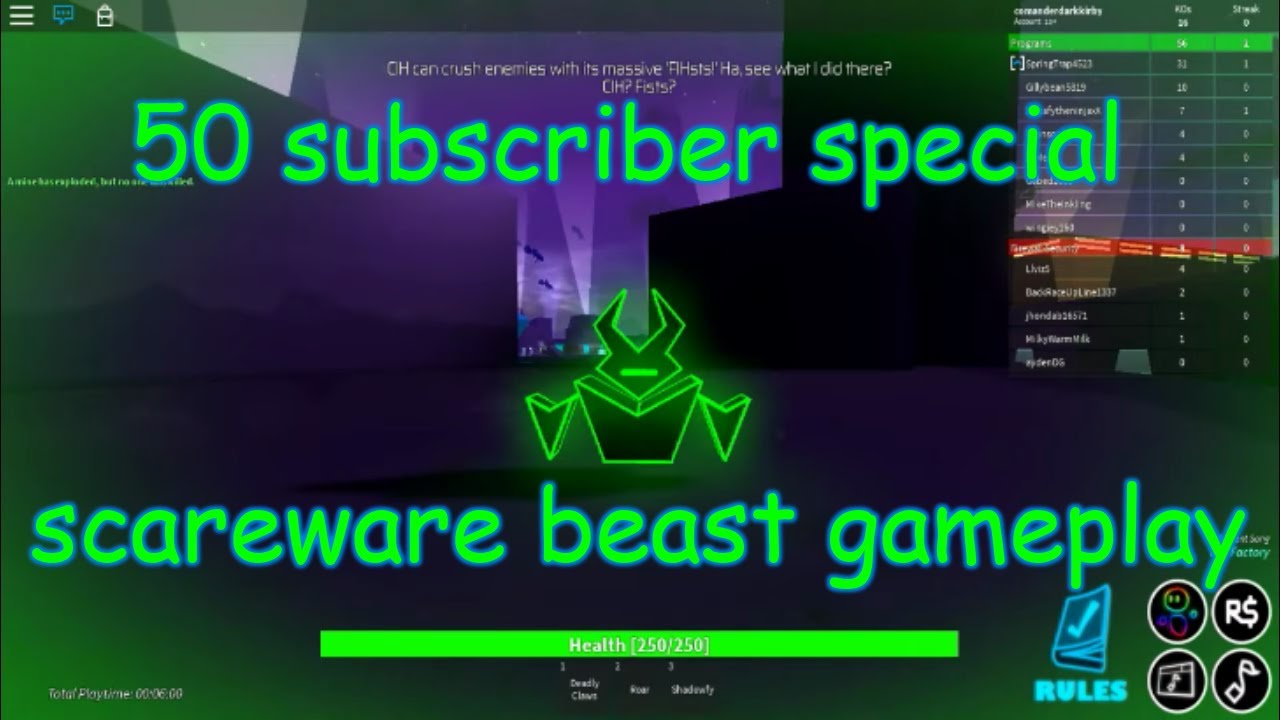 roblox databrawl scareware beast gameplay [50 subscriber special] - YouTube