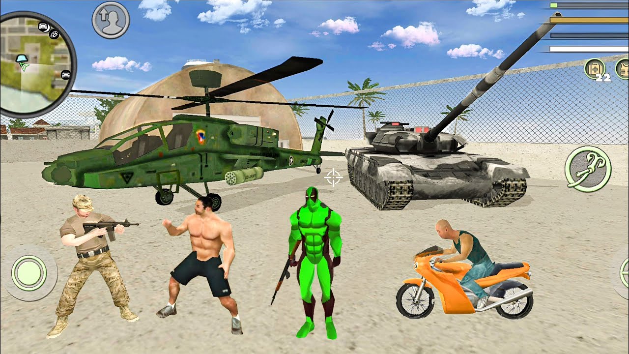 Green Dead-Pool Rope Hero Vice Town Simulator US Helicopter #27 - Android Gameplay - YouTube