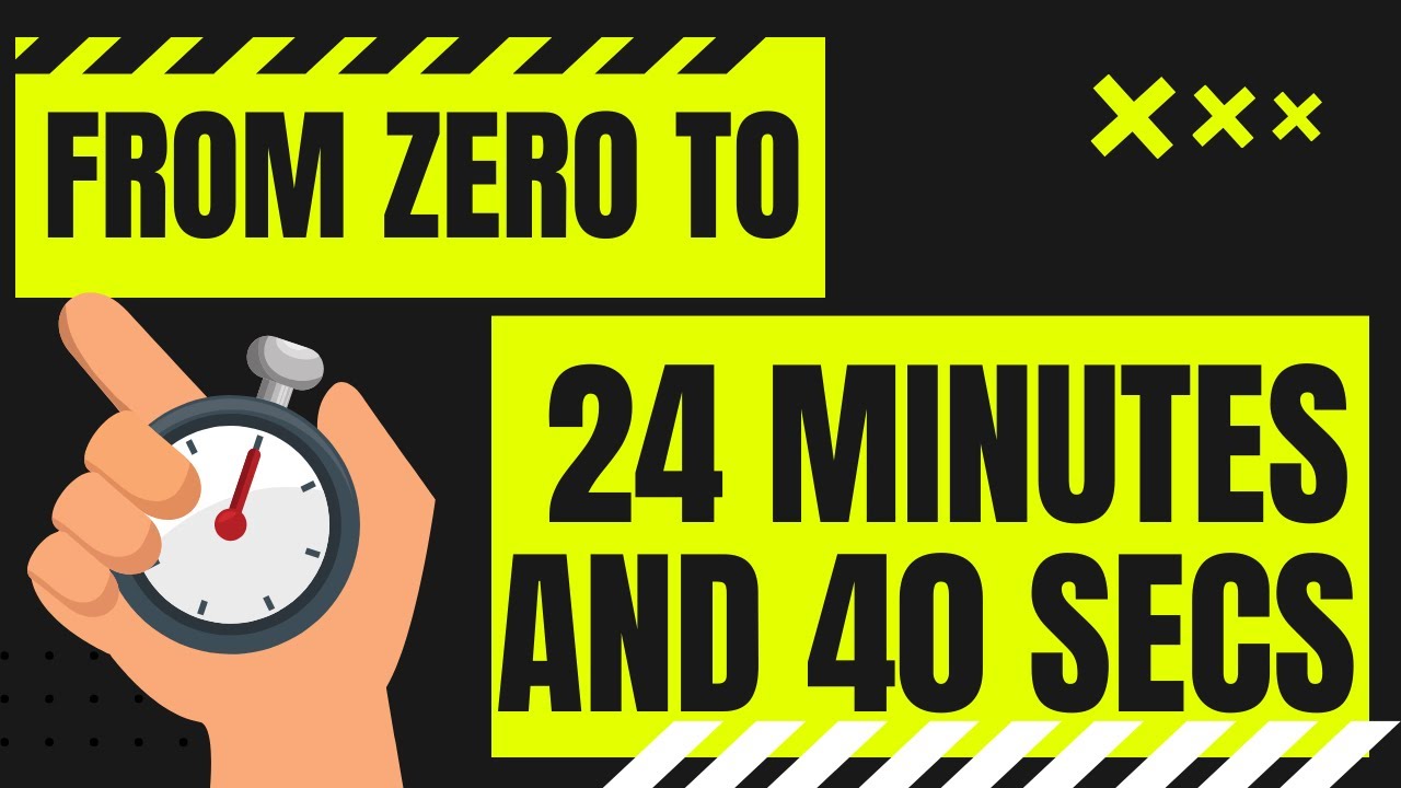 TIMER ! from 0 to 24 min and 40 secs in minutes and seconds / 24' 40 ...