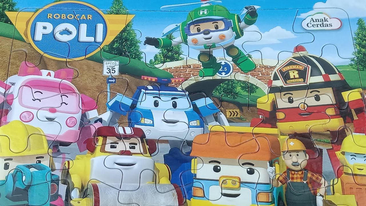 how to put together a ROBO CAR POLI puzzle - YouTube