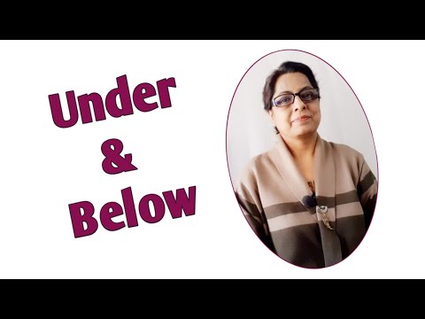 Under & Below - Where do we use Under and Below? - Prepositions ...