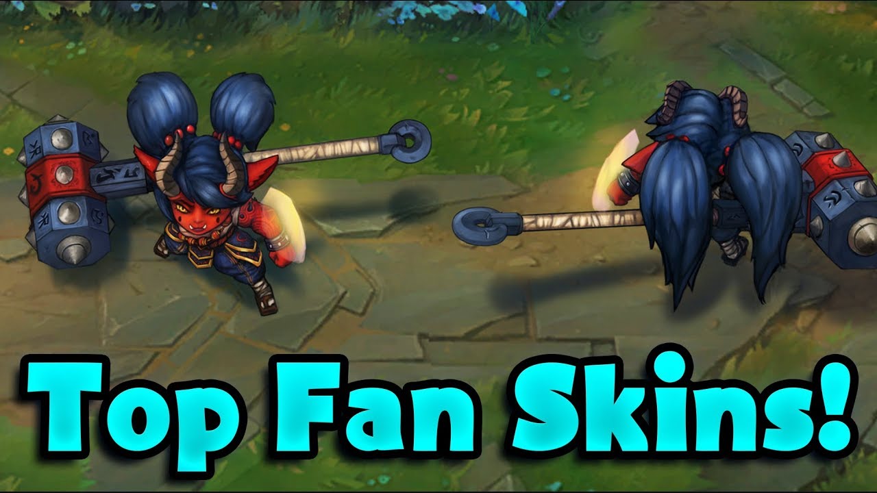 Top 9 Crazy Fan Skins! - League of Legends - YouTube