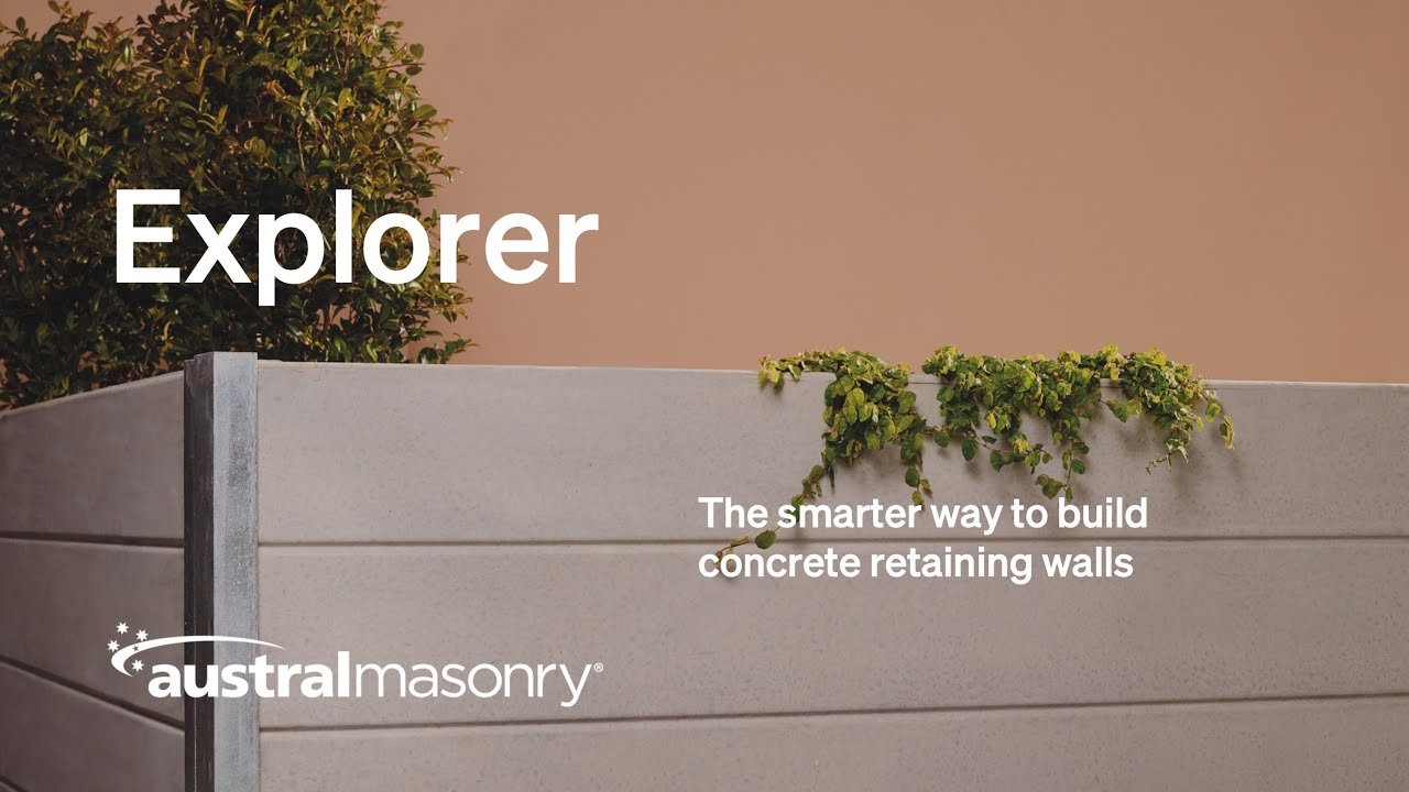 Explorer Retaining Wall Panels by Austral Masonry - YouTube