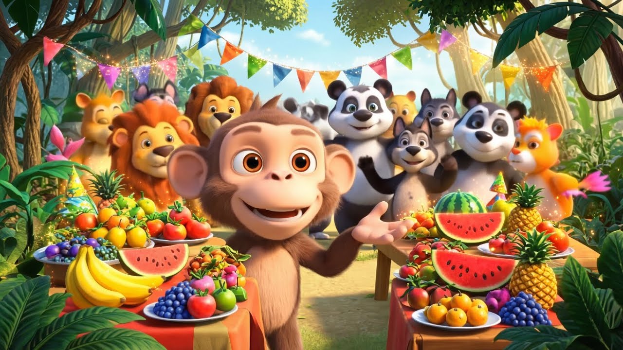 Monkey’s Jungle Adventure! 🐵🎉 Cute Animal Friends & Fun Party! - YouTube