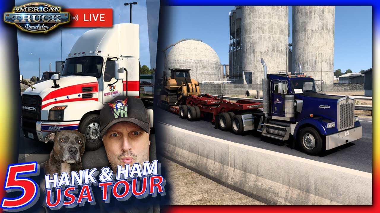 LIVE - Hank & Ham USA Tour #5 | American Truck simulator - YouTube