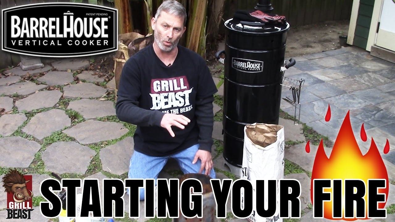 Starting A Fire In Your Barrel House Cooker - Grill Beast - YouTube