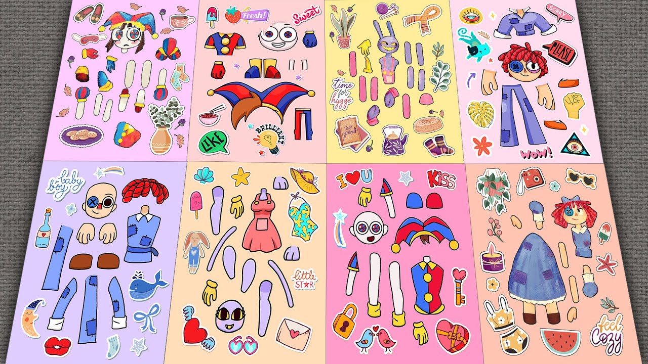 Decorate with Sticker Book The Amazing DIGITAL CIRCUS compilation -The ...