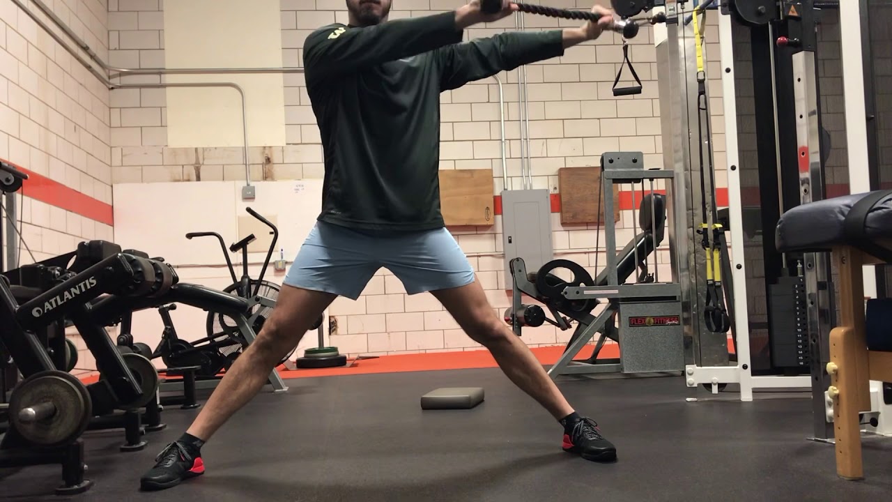 Wide Stance Cross Body Chop - YouTube