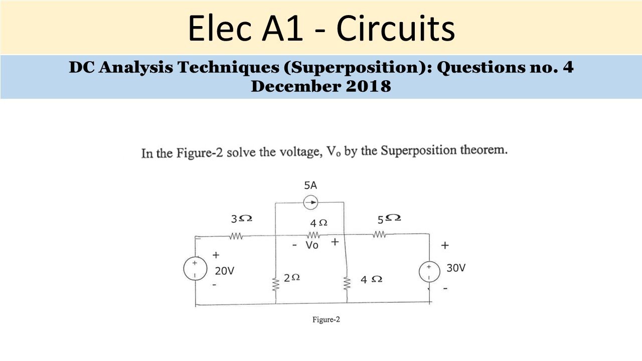 PEO solved examples (ELEC A1): DC Analysis Question no. 4 - YouTube