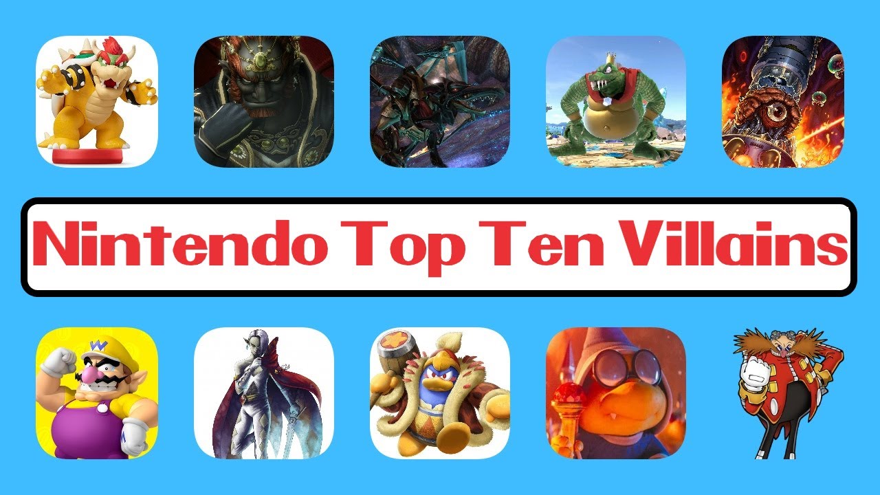 Nintendo Top 10 Villains - YouTube