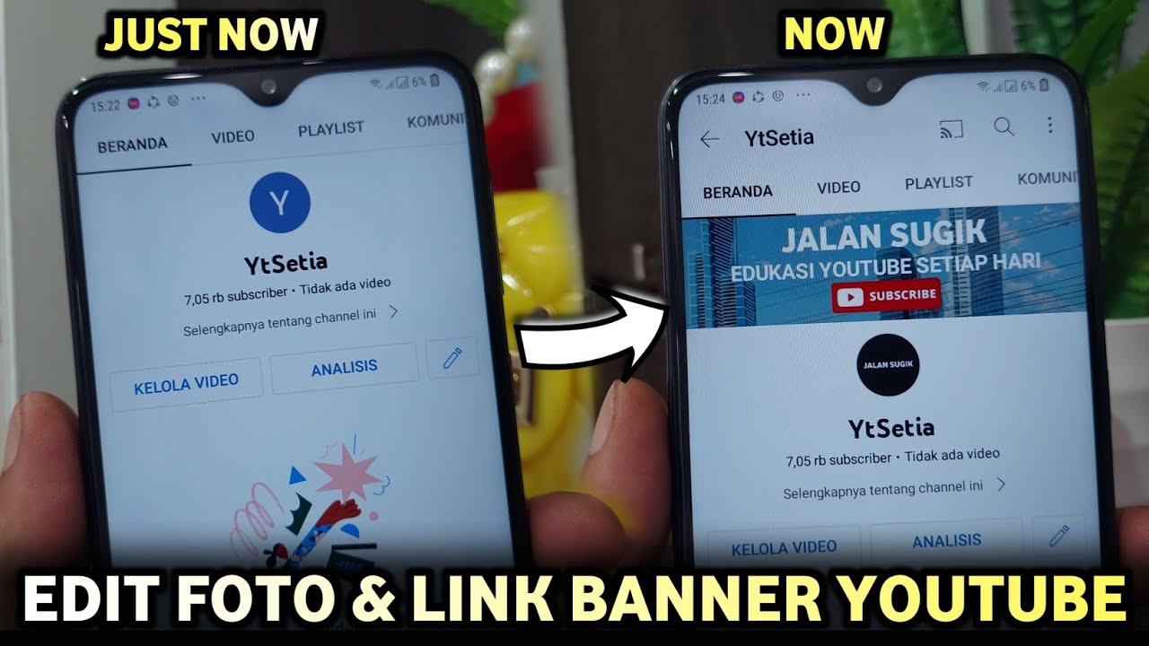 Cara Memasang Banner YouTube Terbaru 2023 DARI HP @JalanSugik - YouTube