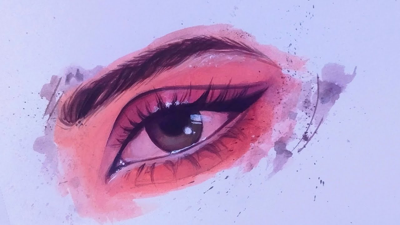 REAL TIME PAINTING - ACRYLIC EYE - YouTube