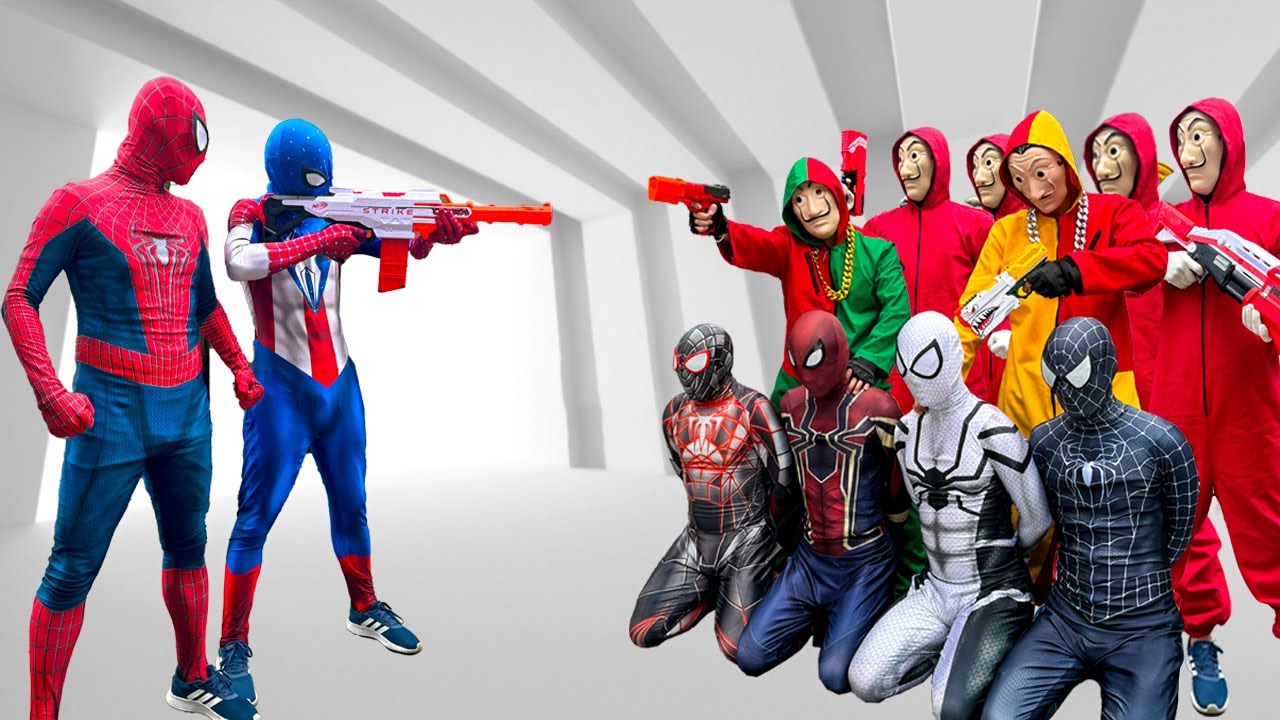 TEAM SPIDER-MAN vs BAD GUY TEAM | RESCUE SUPERHERO's From BAD-HERO ...