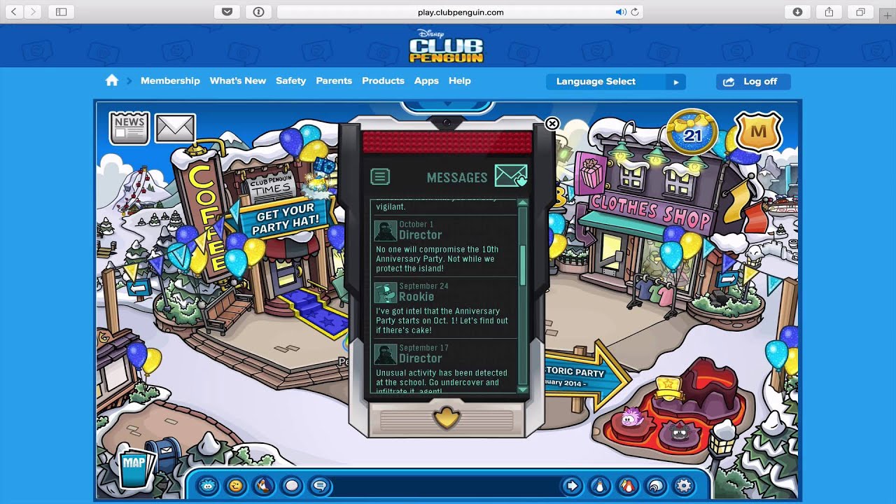 Club Penguin Spy Phone Messages - 16th October 2015 - YouTube