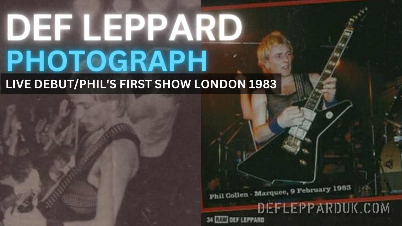 Def Leppard PHOTOGRAPH/PHIL COLLEN Live Debut 9th Feb 1983 (Live Audio ...