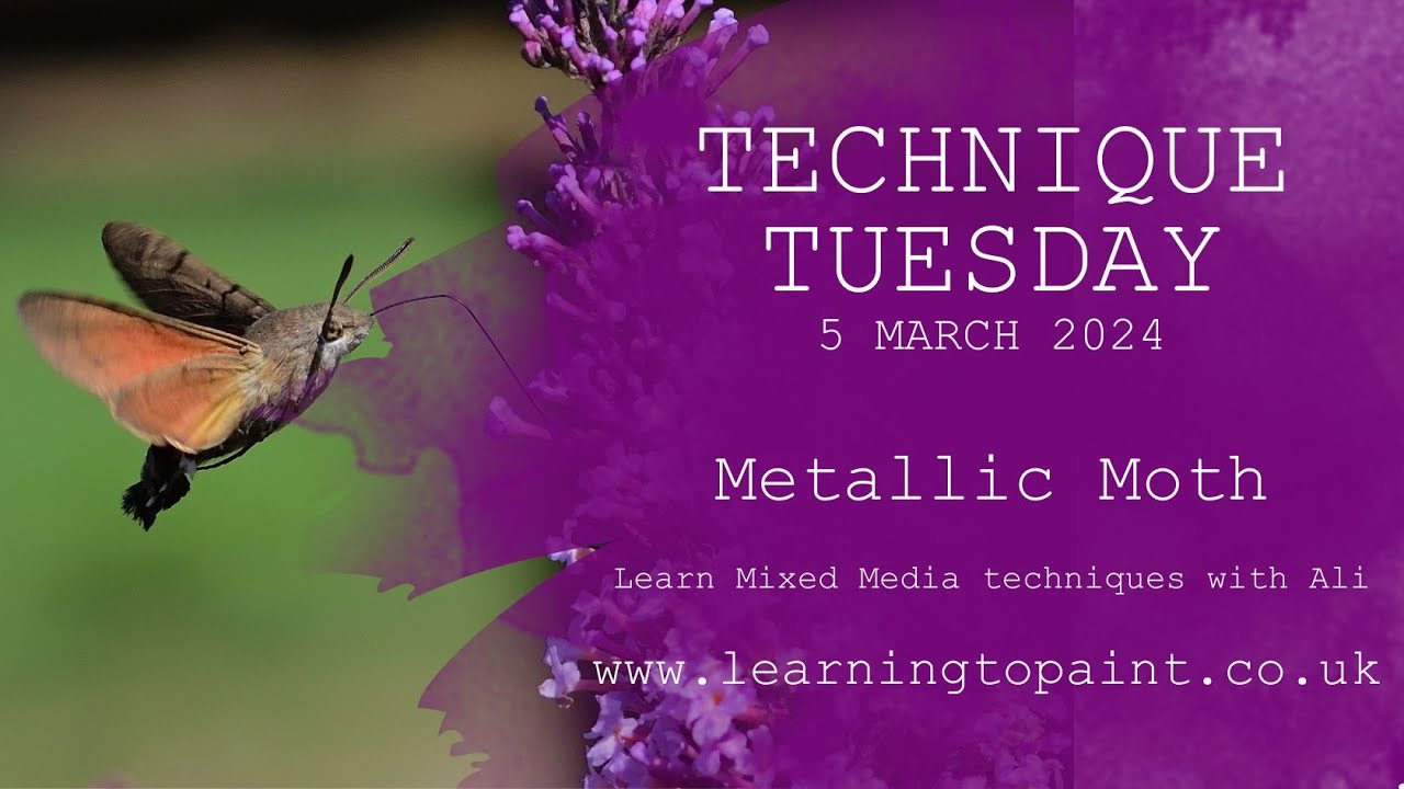 Technique Tuesday for March: Metallic Moth - Learn to paint with Ali ...