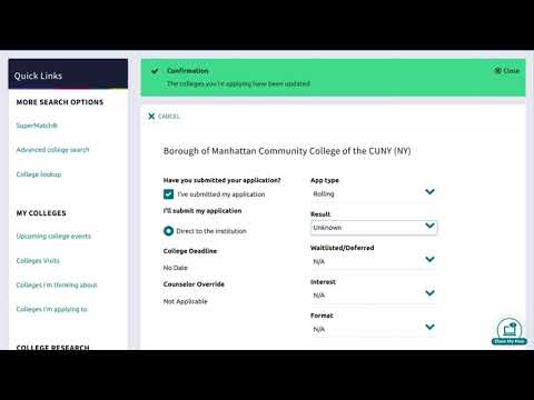 Naviance Student Application Results - YouTube