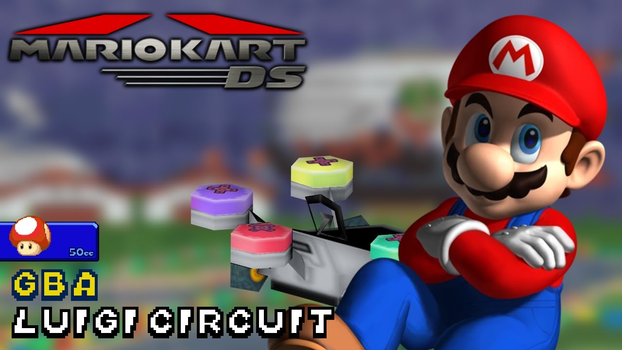 Mario Kart DS - 50cc - Mario - ROB-BLS - Luigi Circuit (GBA) | Ep. 1083 ...