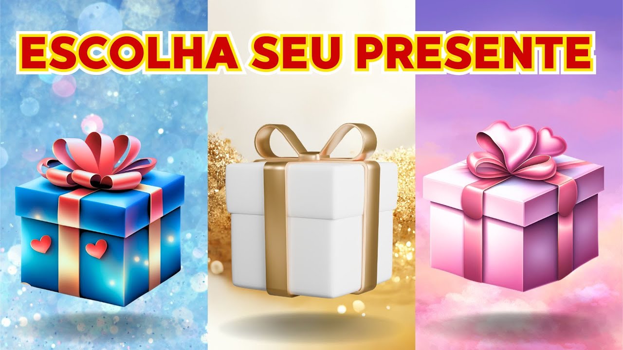 ESCOLHA SEU PRESENTE 🩵🤍🩷🎁 Choose your gift 🎁 3 gift box challenge ELIGE ...
