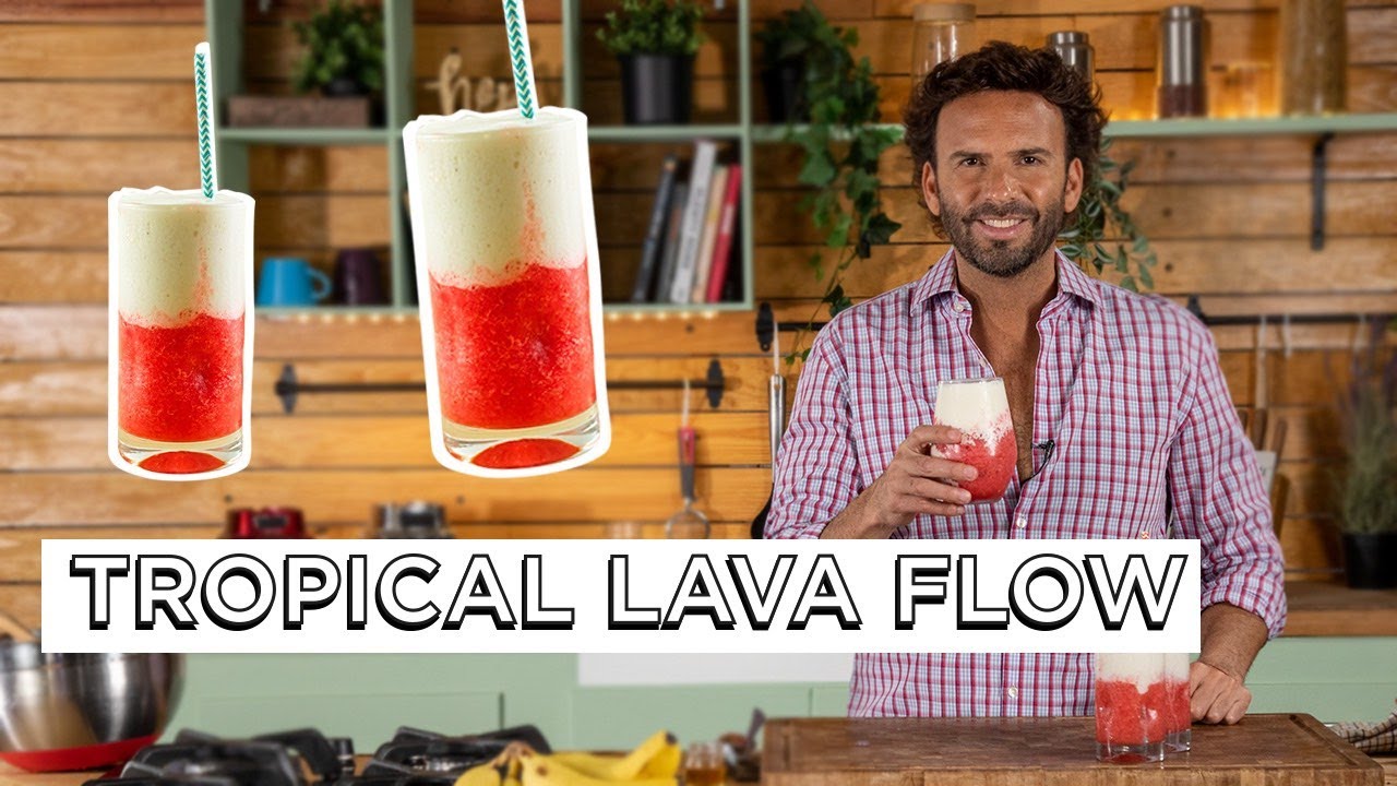 How to Make Tropical Hawaiian Lava Flow Cocktails - YouTube