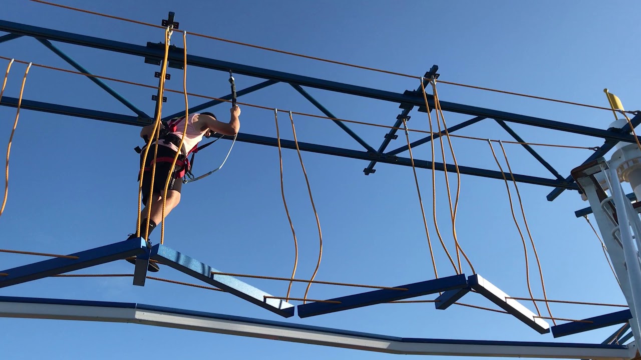Having fun on the ropes Carnival Magic - YouTube
