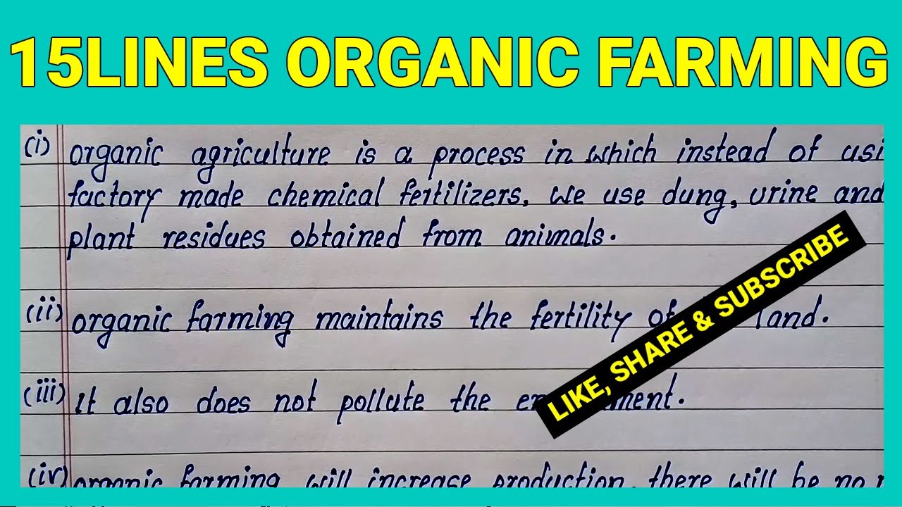 15 Lines English Essay on Organic Farming | 15 Points English Essay on ...