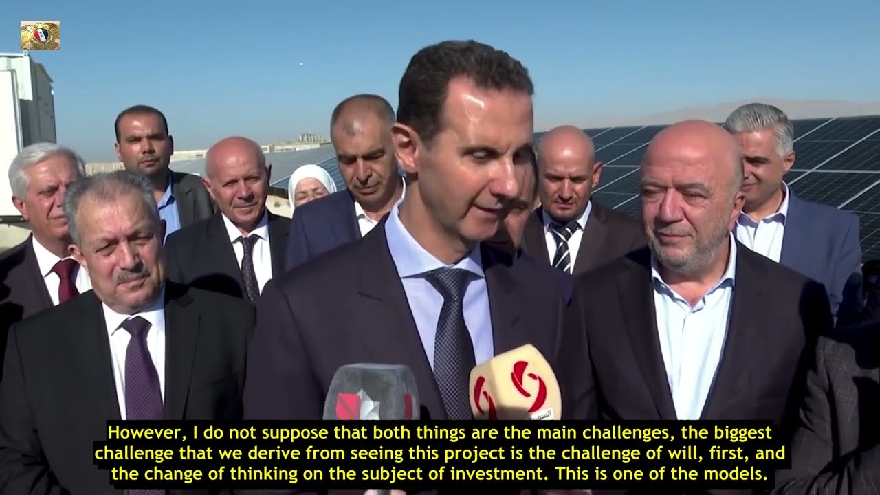 President Bashar Assad Inaugurates Private Sector Solar Electricity ...