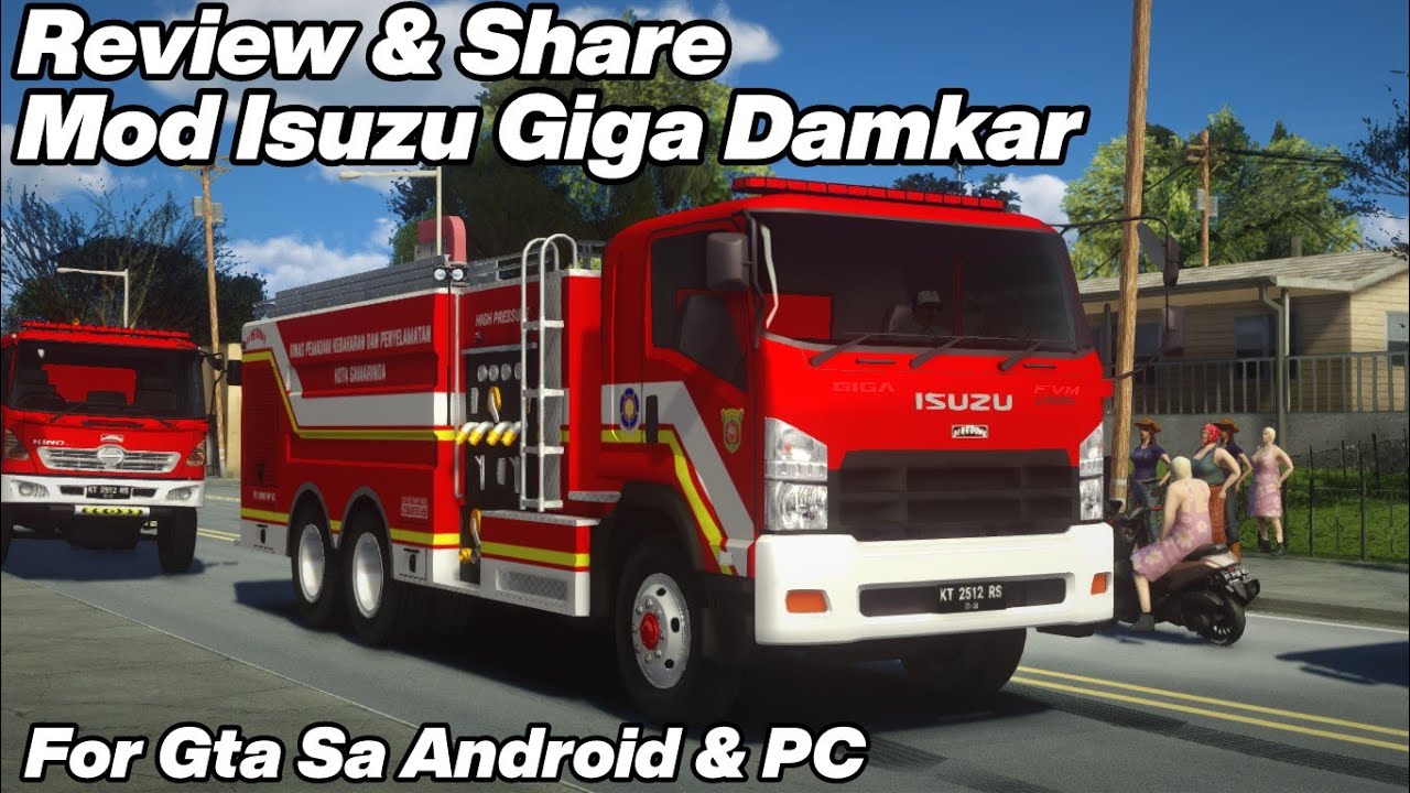 Mod Isuzu Giga Damkar For Gta Sa Android&PC (Review&Share) - YouTube