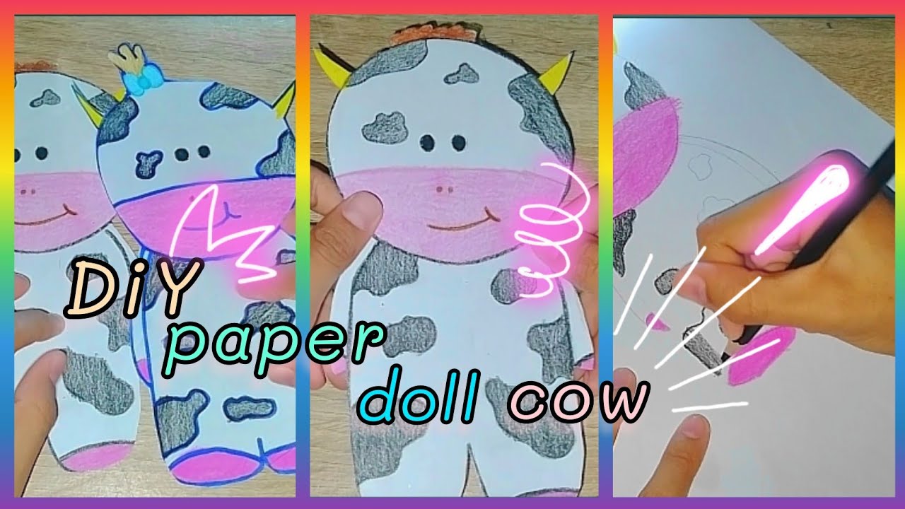 paper doll cow 🐄 ♥ - YouTube